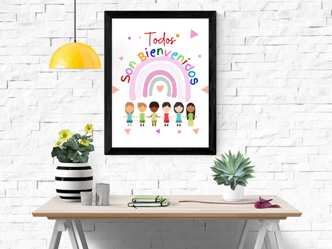 Todos Son Bienvenidos, Everyone is Welcome, Boho Spanish Classroom ...