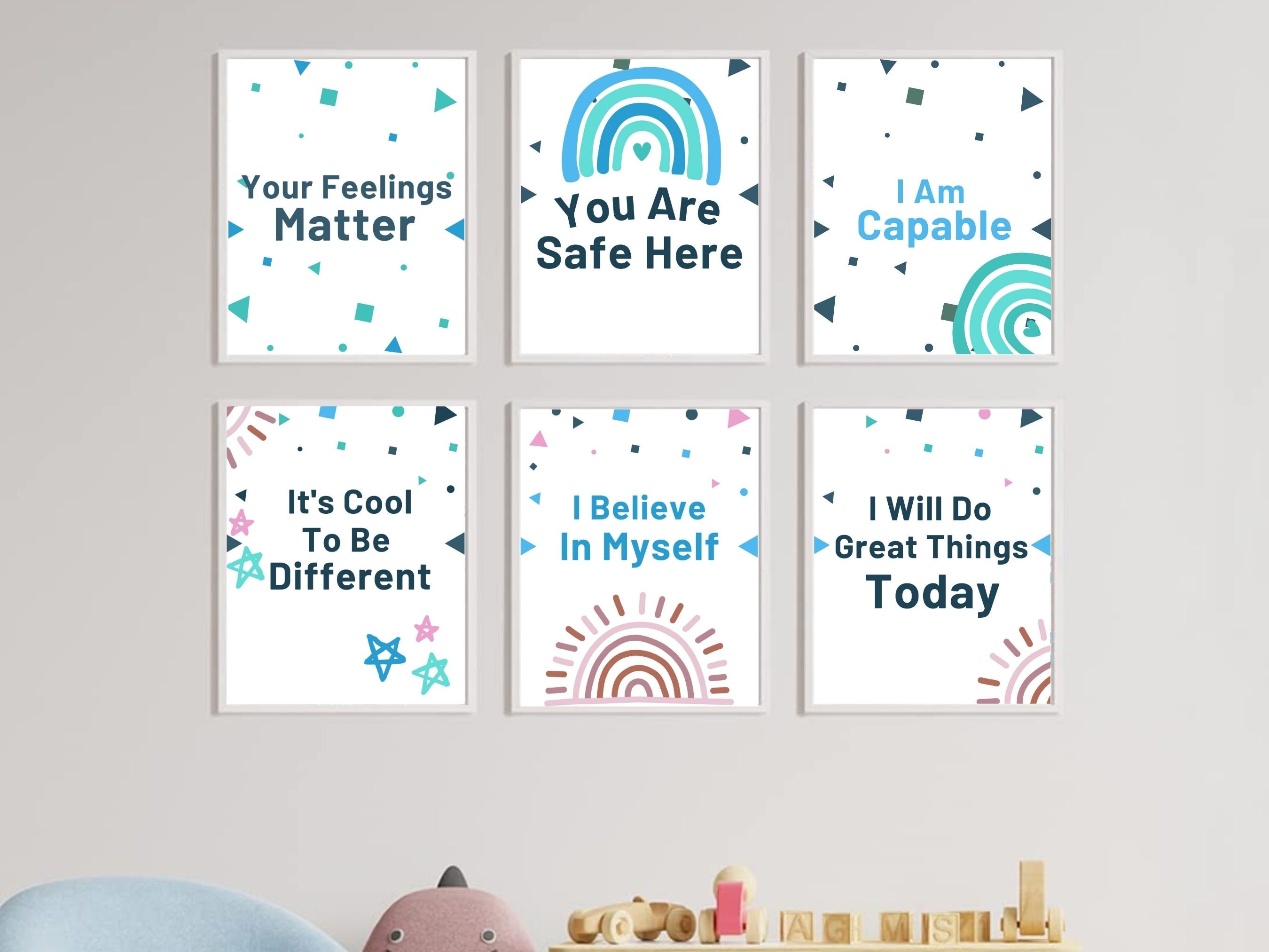 Growth Mindset Classroom Print, Positive Affirmations for Kids ...