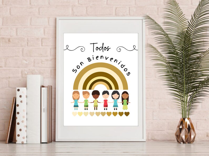 Todos Son Bienvenidos, All Are Welcome, Diversity Printable, Spanish ...