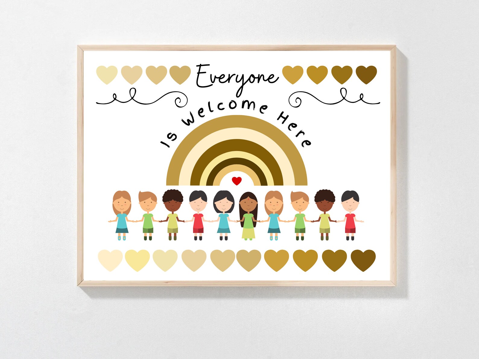 Everyone is Welcome Here,diversity Printable,digital Download,classroom ...