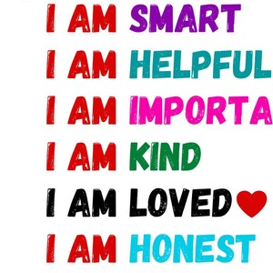 I AM Positive Affirm for Kids, Classroom Art, Positive Classroom Decor ...