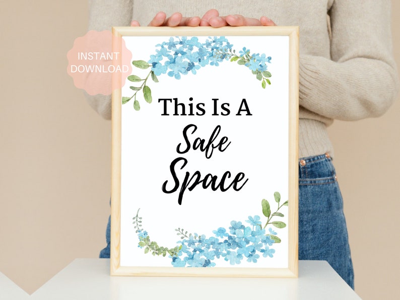 This is A Safe Space Printable, Counselor Office Decor, School ...