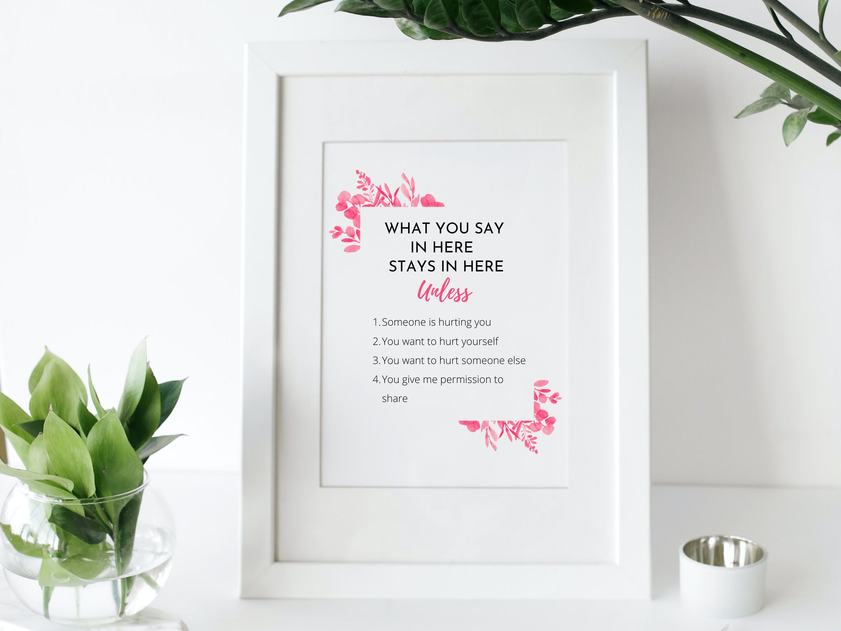 What You Say in Here Stays in Here Pink Printable, Digital Download Art ...