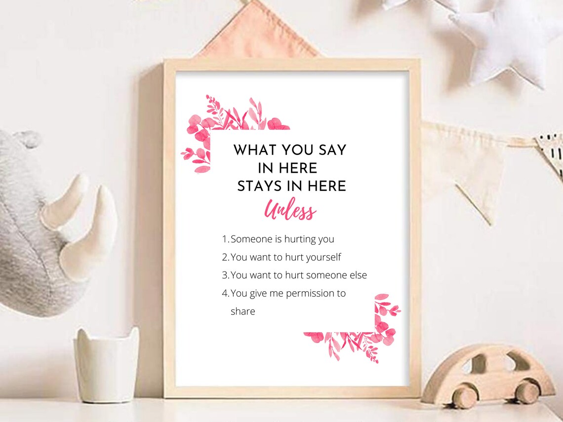 What You Say in Here Stays in Here Pink Printable, Digital Download Art ...
