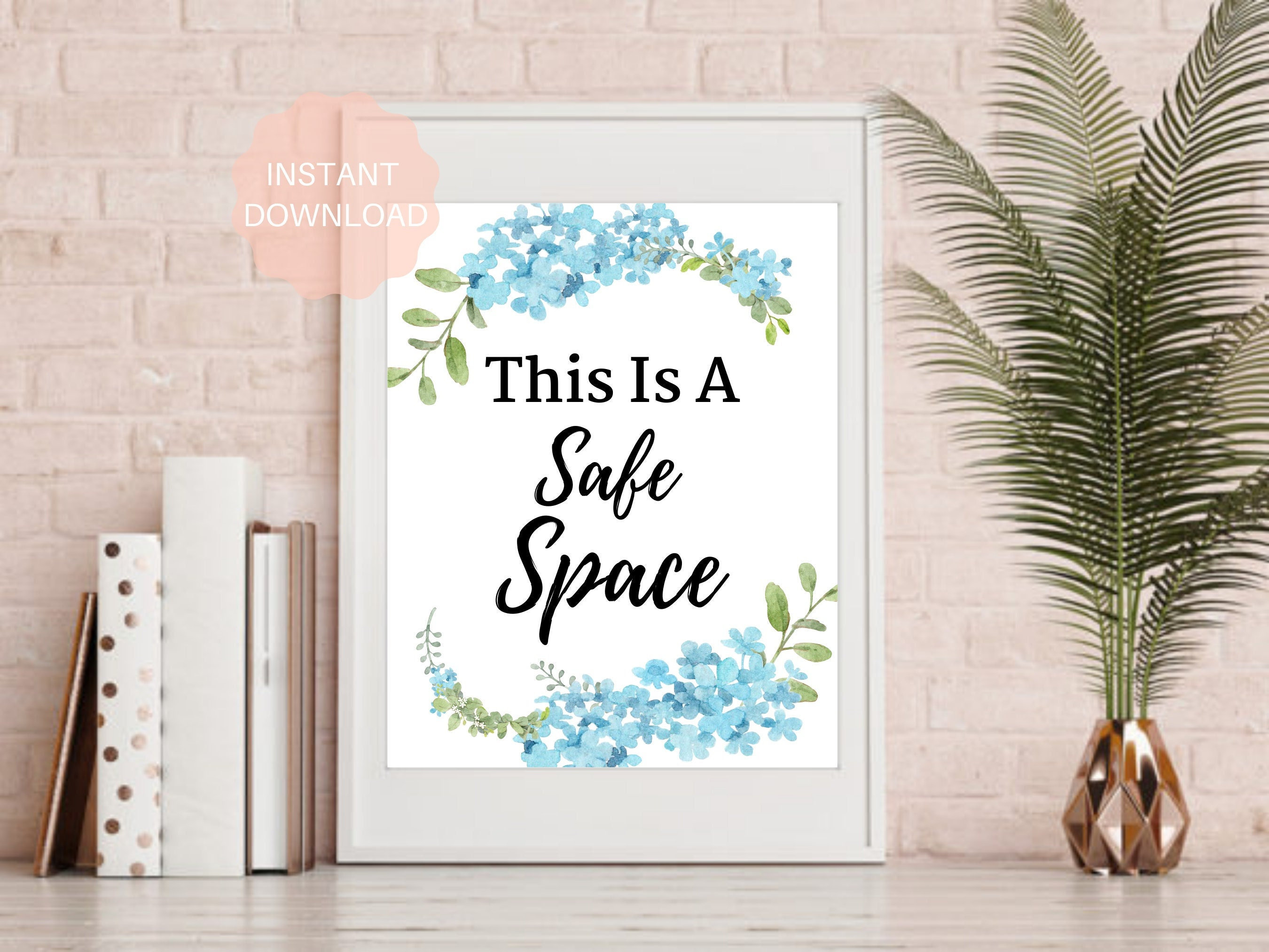 This is A Safe Space Printable, Counselor Office Decor, School ...