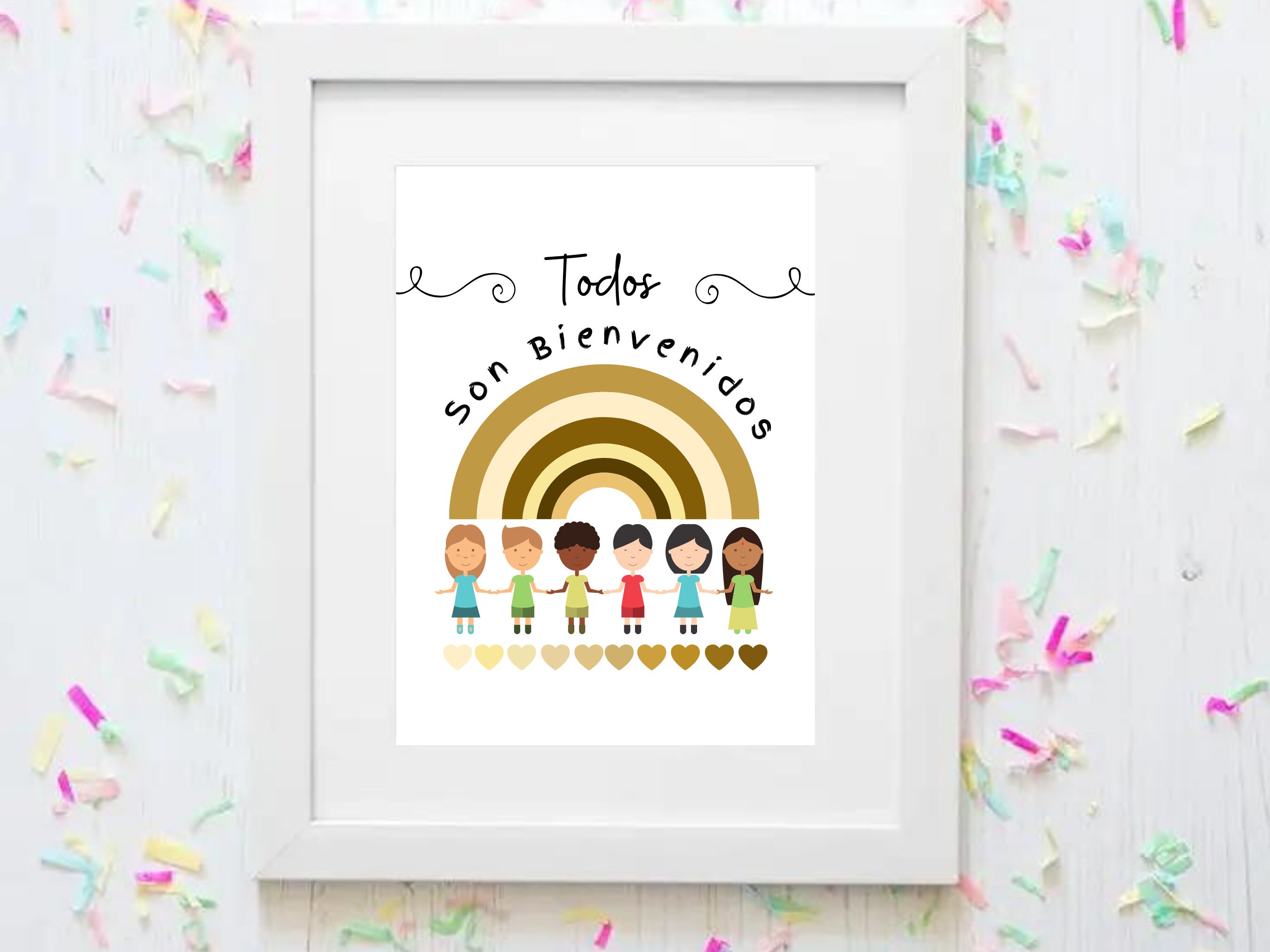 Todos Son Bienvenidos, All Are Welcome, Diversity Printable, Spanish ...