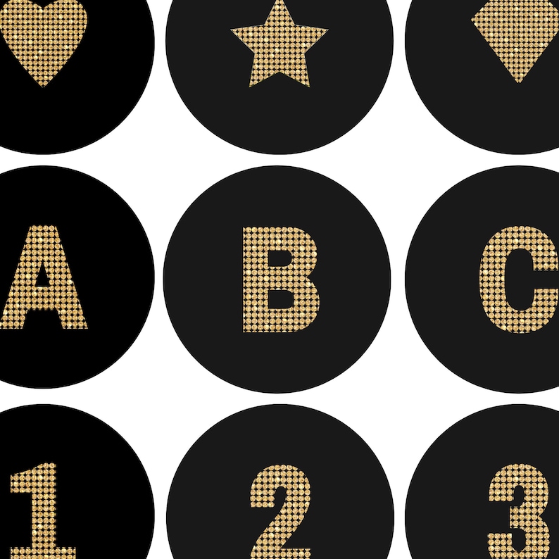 Instagram Letters Highlight Covers, Alphabet PNG Yellow Diamonds, Gold ...