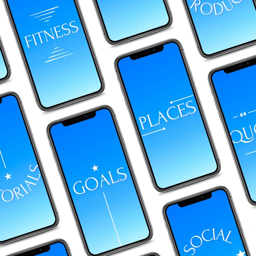 Instagram Highlight Covers Blue IG Highlight Covers - Etsy Ireland