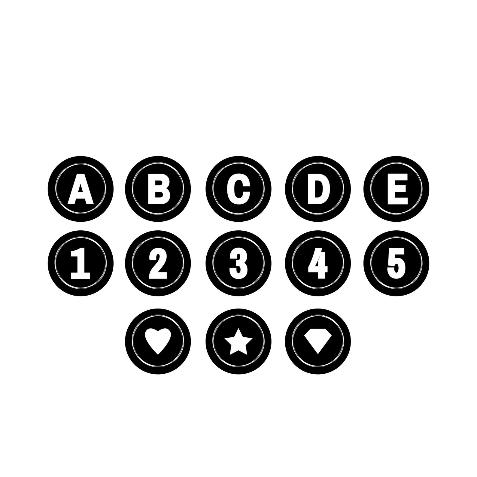 Instagram Letters Highlight Covers, Black and White English Alphabet ...