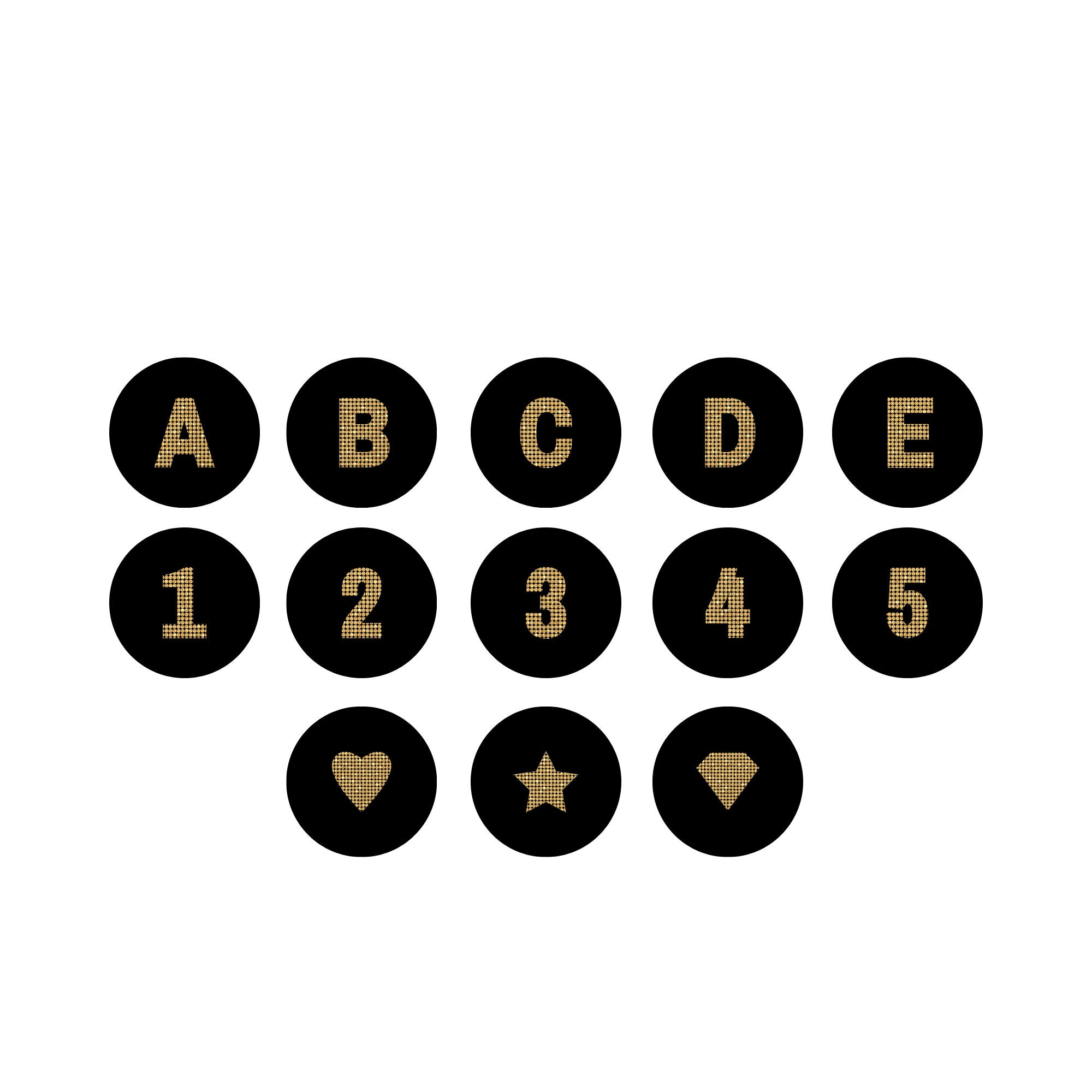 Instagram Letters Highlight Covers, Alphabet PNG Yellow Diamonds, Gold ...