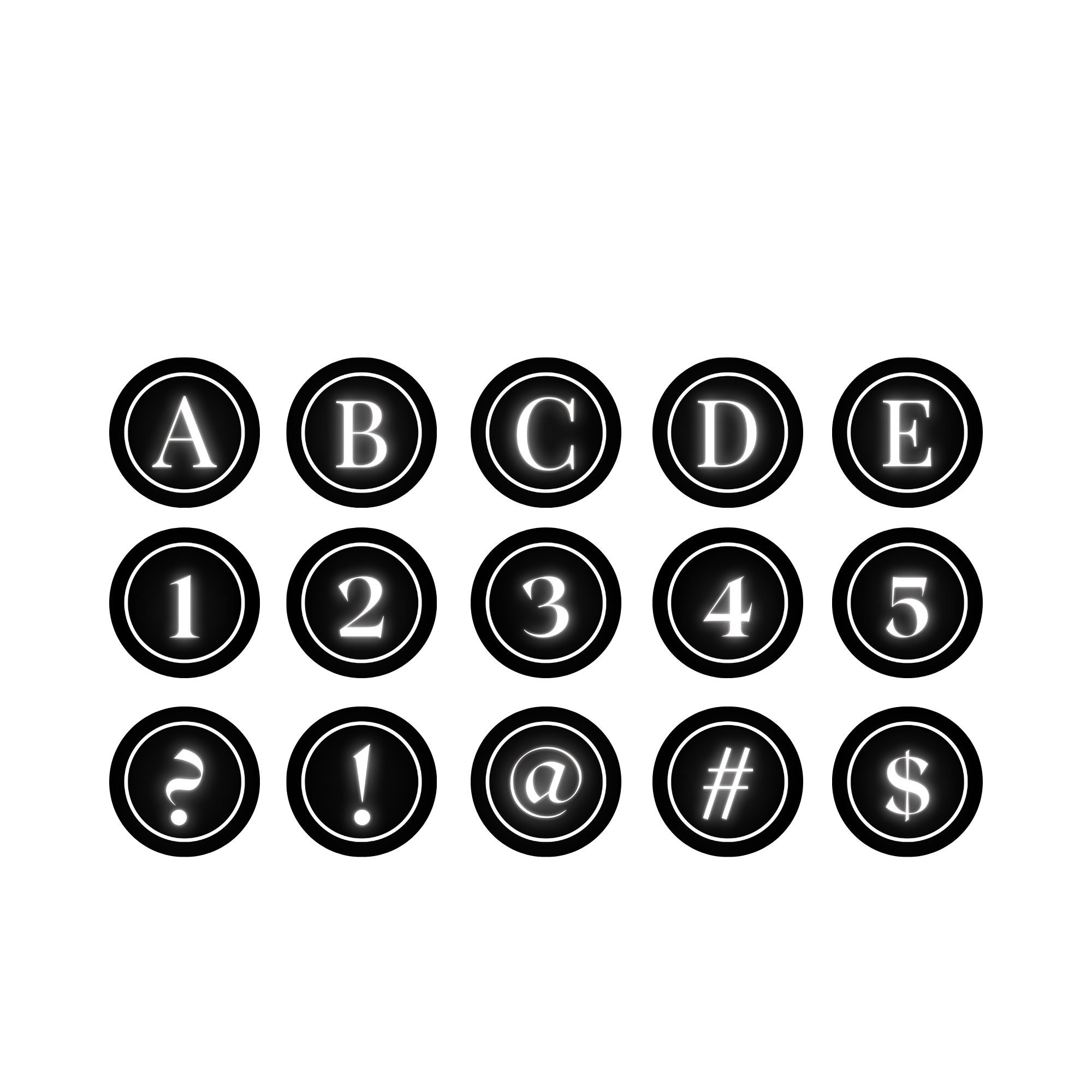 Instagram Letters Highlight Covers, Neon White Letter Highlights ...