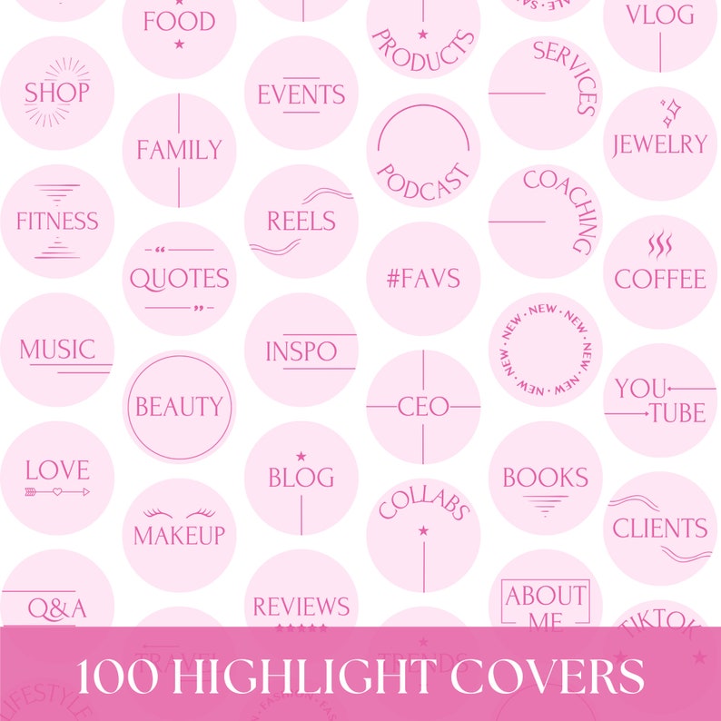 300 Pink Instagram Quote Templates: Story & Highlight Covers (canva ...