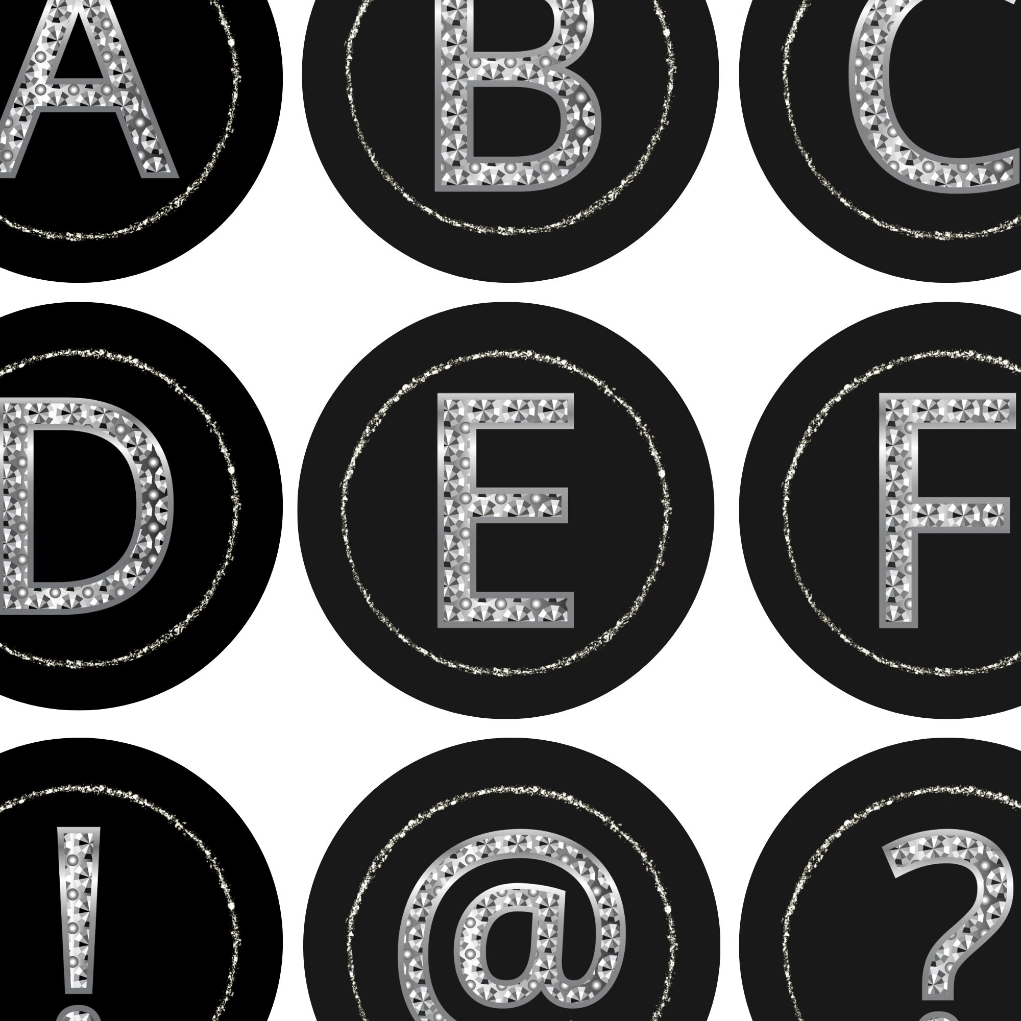 Instagram Letters Highlight Covers, Diamond Alphabet PNG, Glam Letters ...