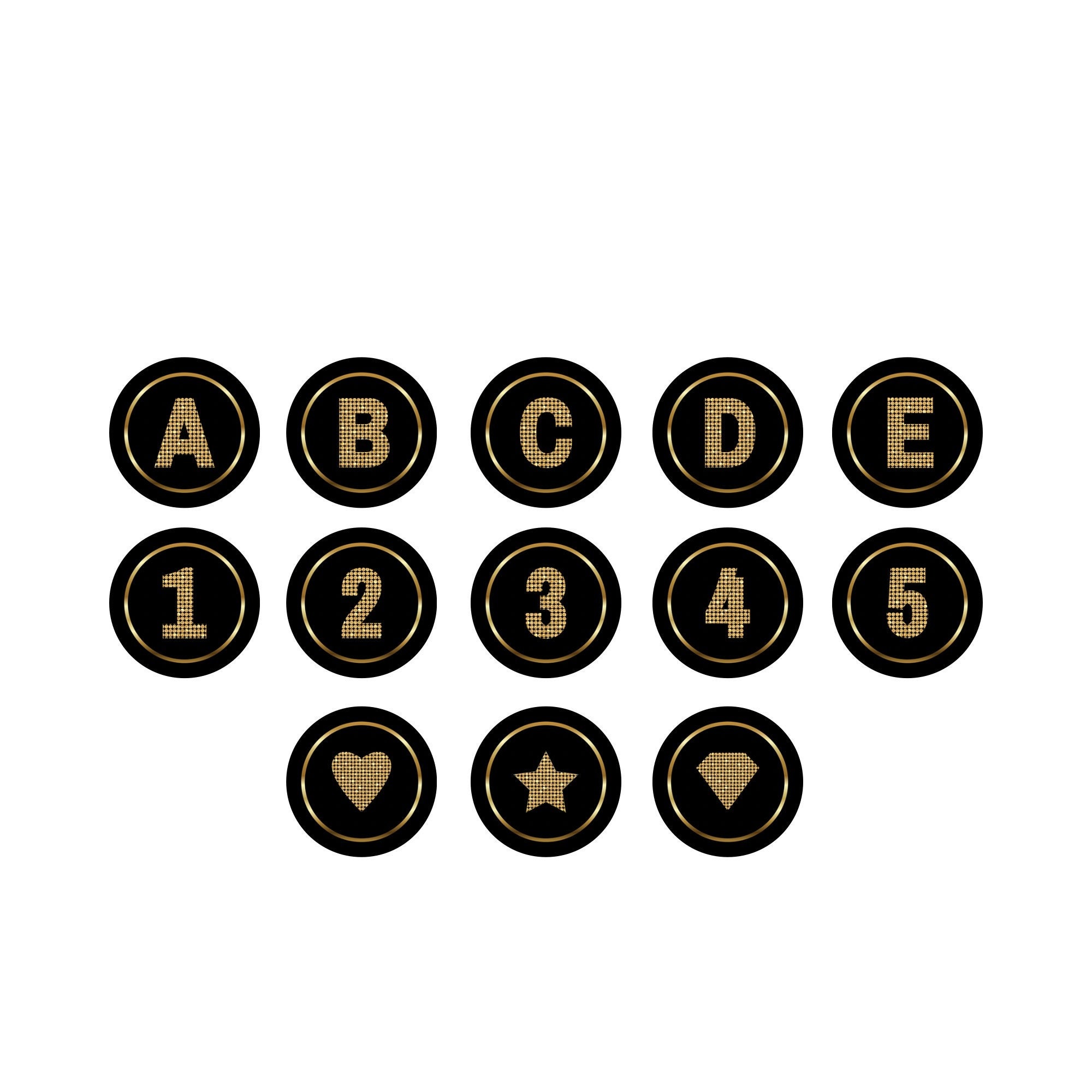 Instagram Letters Highlight Covers, Alphabet PNG Yellow Diamonds, Gold ...
