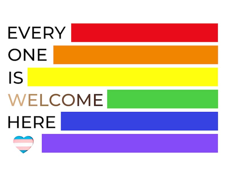 Inclusive "everyone is Welcome Here" Flag Printable - Etsy Australia
