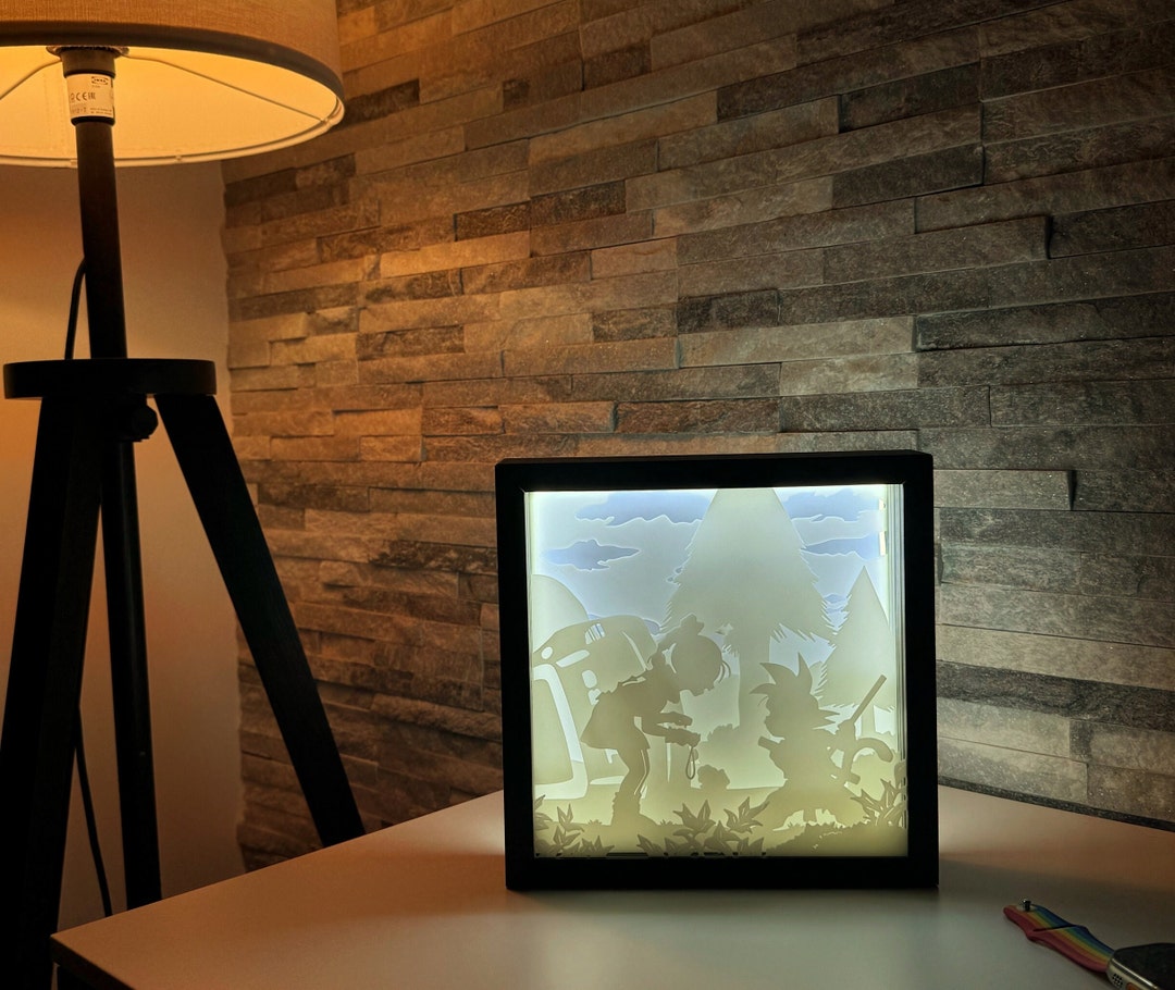 Dragonball Shadowbox Goku & Bulma First Meeting LED USB or DIMMER - Etsy UK