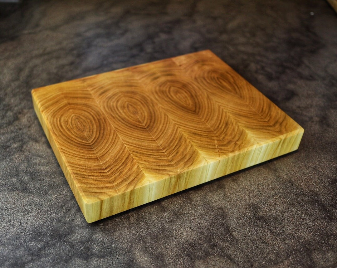 End Grain Cutting Board Made of Cherry Tree End Grain Cutting - Etsy