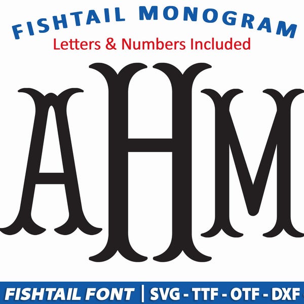 Fishtail Font - Etsy