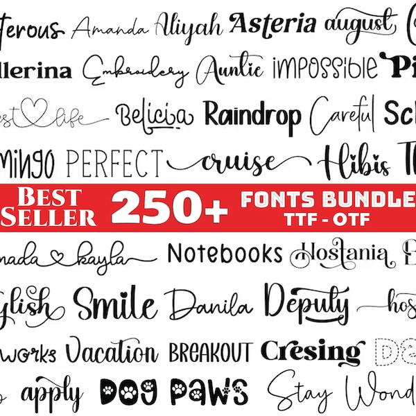 Font Bundle - Etsy