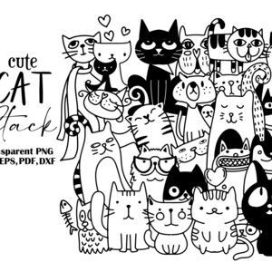 Cute Cat Stack Svg, Cute Cat Clipart, Cat Svg Cut Files for Cricut ...