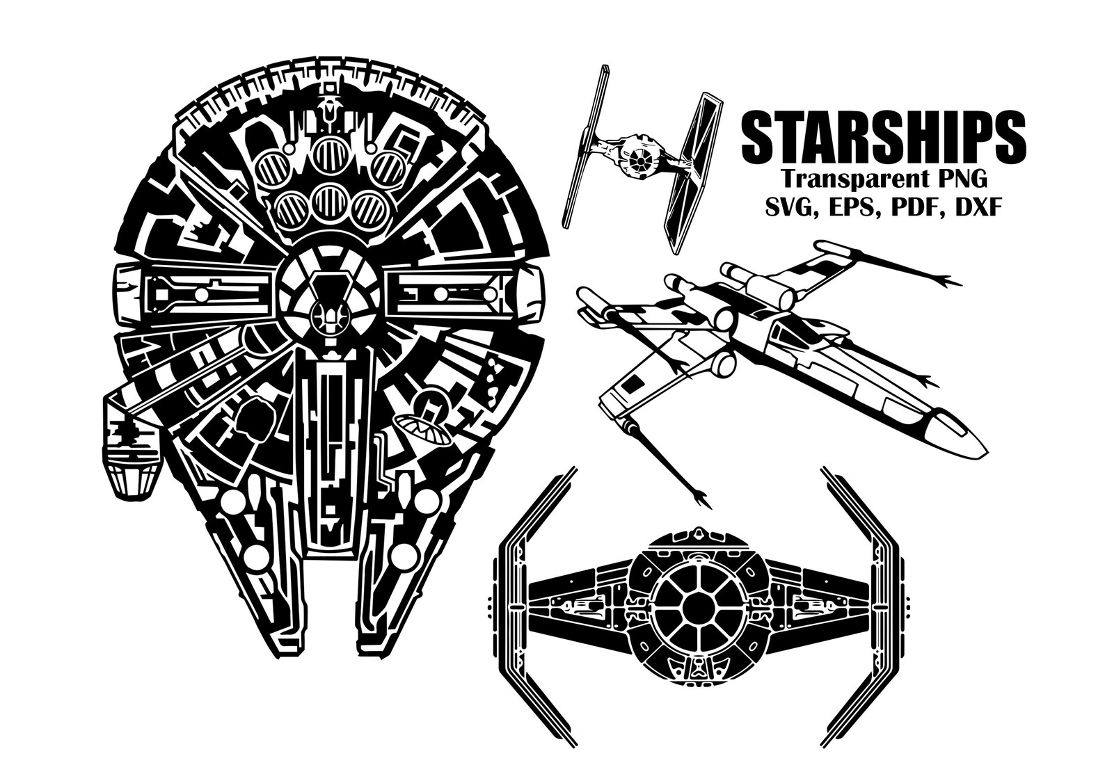 Millennium Falcon Svg Space Ship Svg PNG Eps Dxf T-shirt - Etsy Canada