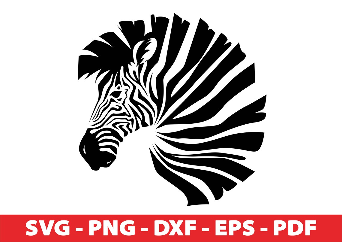 Zebra SVG Cut File Cricut PNG EPS Dxf Animal Clipart - Etsy