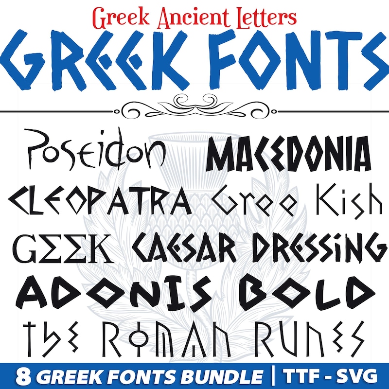 Greek Fonts for Canva - Etsy
