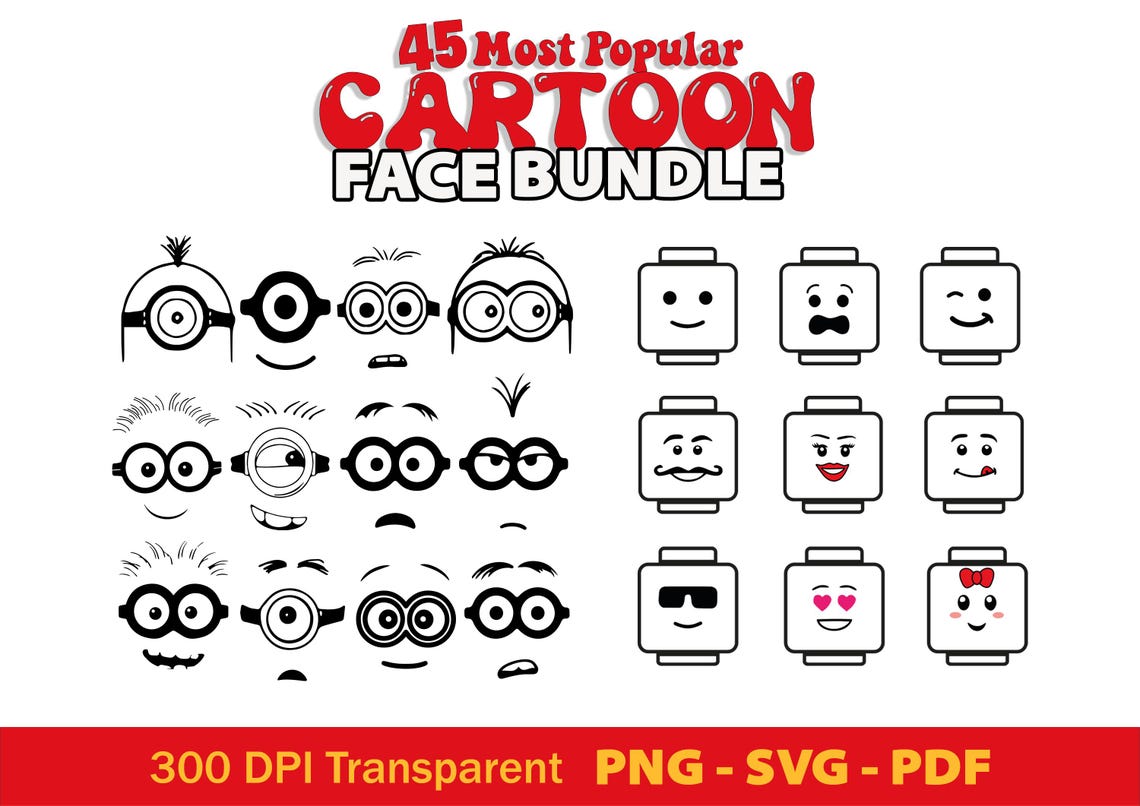 Monster Faces Svg, Cartoon Svg, Cartoon Mask Svg, Nose, Mouth PNG ...