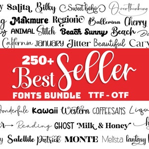 The Ultimate 250 Fonts, Font Bundle, Cursive Font Bundle, Script Fonts ...