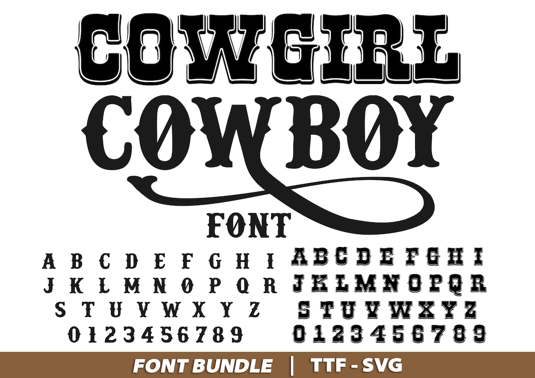 Cowboy Font Western Letters Font Cowgirl Font Western Script Country ...