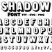 Shadow Font, Shadow Script Font, Drop Shadow Font, Block Writing Font, Cricut Silhouette Font ...