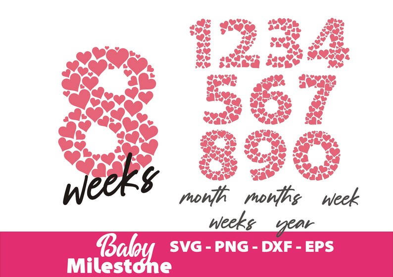 Baby Milestone SVG: DIY Monthly Numbers (digital Download) - Etsy