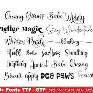 The Ultimate 250 Fonts, Font Bundle, Cursive Font Bundle, Script Fonts ...