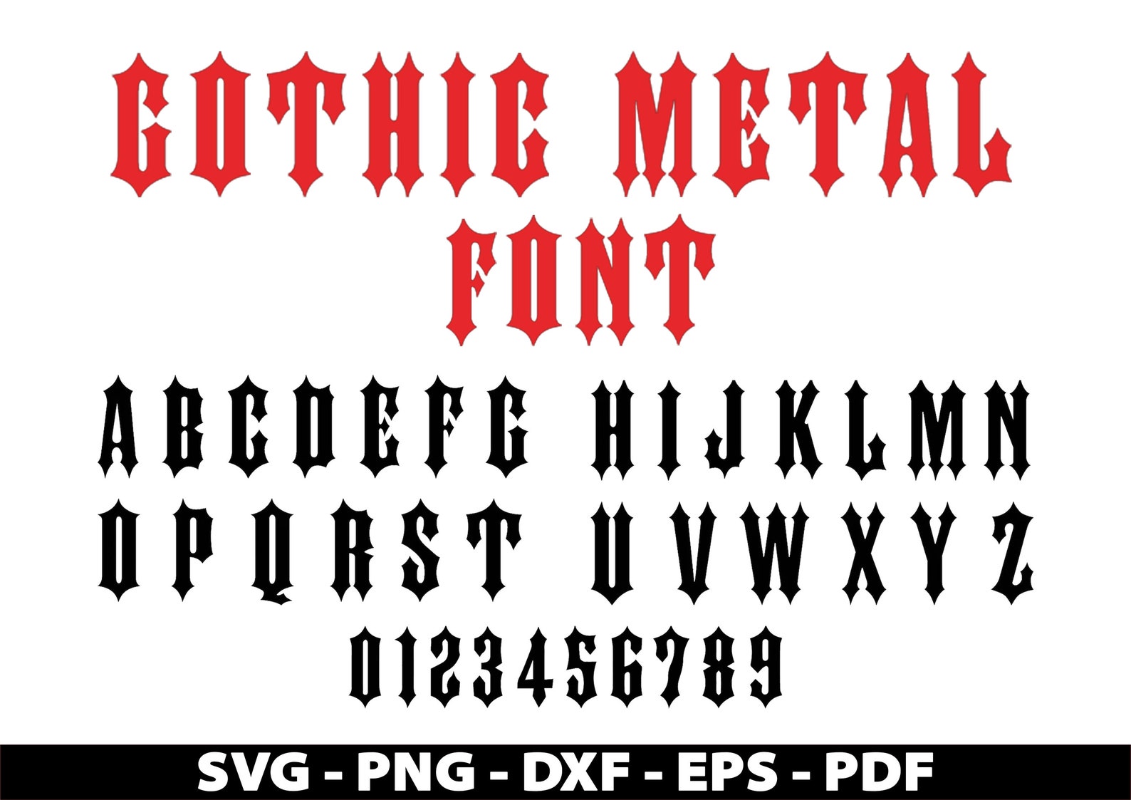 Heavy Metal Font Svg Gothic Metal Letters Biker Font Svg - Etsy