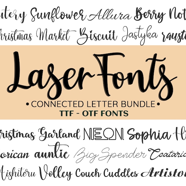 Fonts for laser cutting - Etsy México