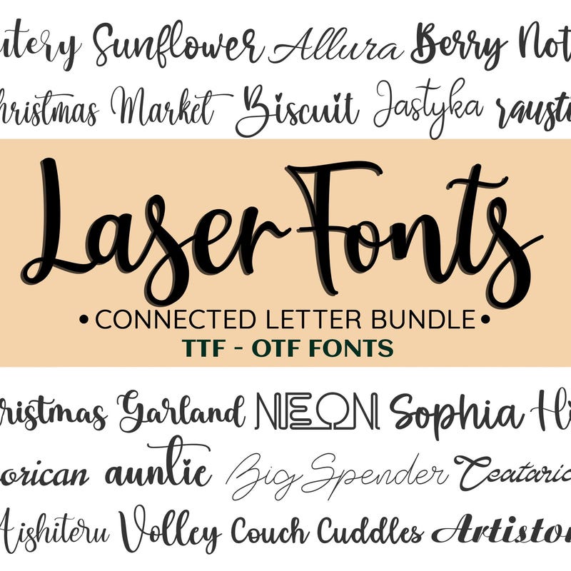 Fonts for laser cutting - Etsy México
