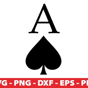 Ace of Spades Svg Spade Silhouette Svg Ace of Spades - Etsy