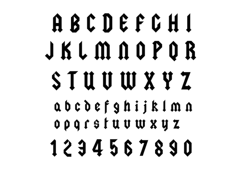 Rock Font Svg Rockband Letters Heavy Metal Font Music Font - Etsy