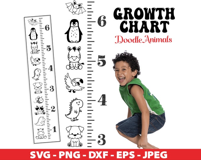 Growth Chart SVG, Growth Chart Ruler, Height Chart, Cricut Cutting File ...