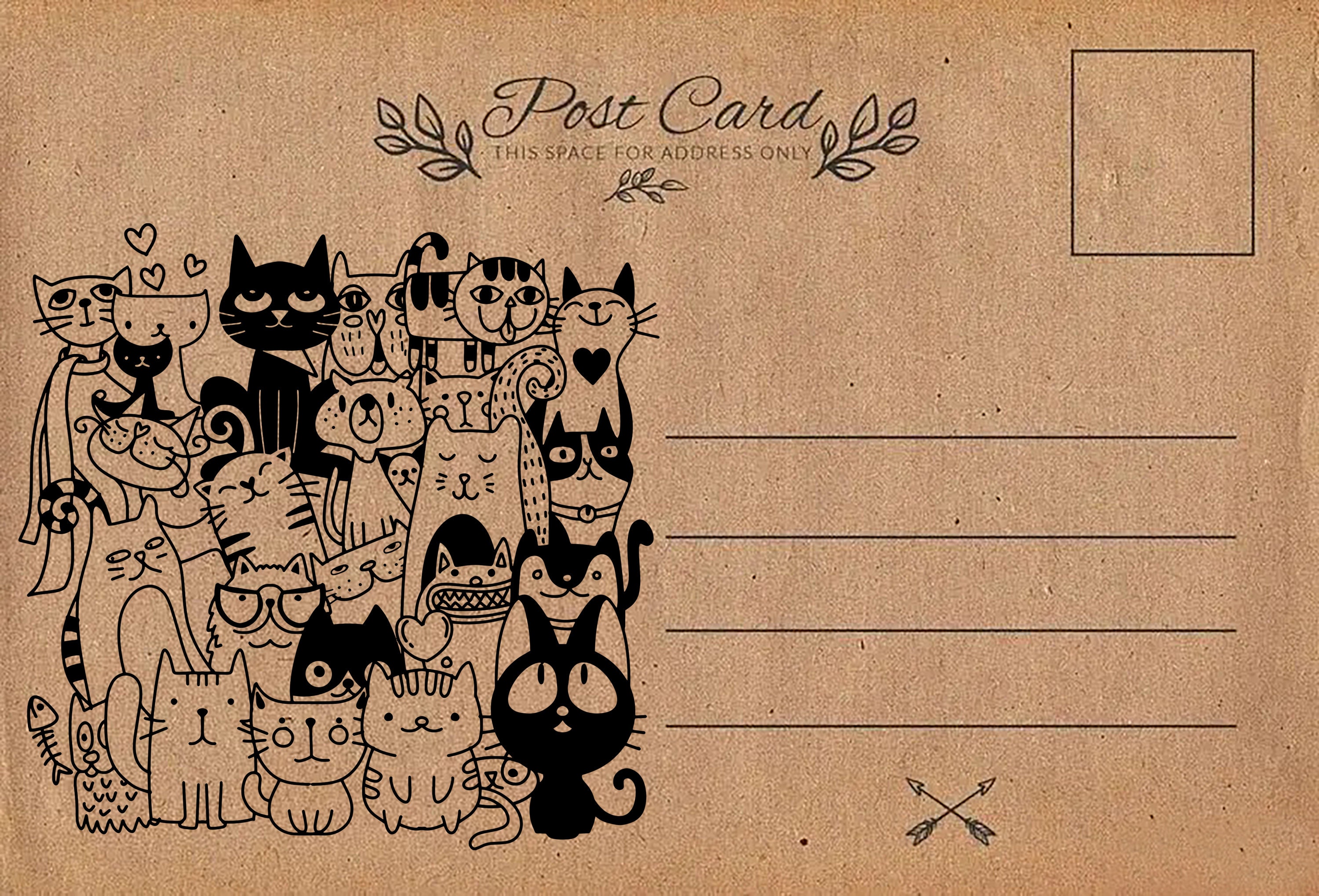 Cute Cat Stack Svg Cute Cat Clipart Cat Svg Cut Files for - Etsy
