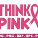 Cancer Awareness SVG Think Pink Awareness SVG Breast Cancer - Etsy