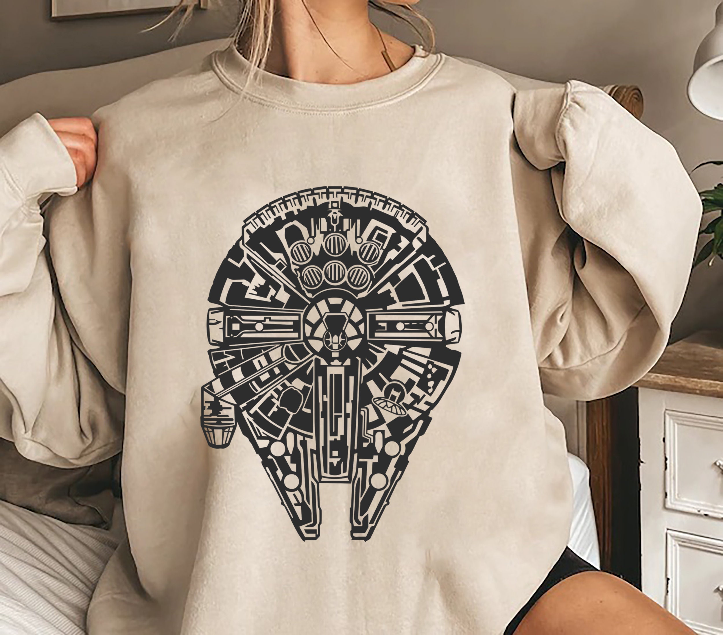 Millennium Falcon Svg, Space Ship Svg, PNG Eps Dxf, T-shirt Design Svg ...