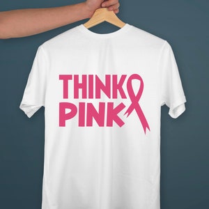 Cancer Awareness SVG Think Pink Awareness SVG Breast Cancer - Etsy