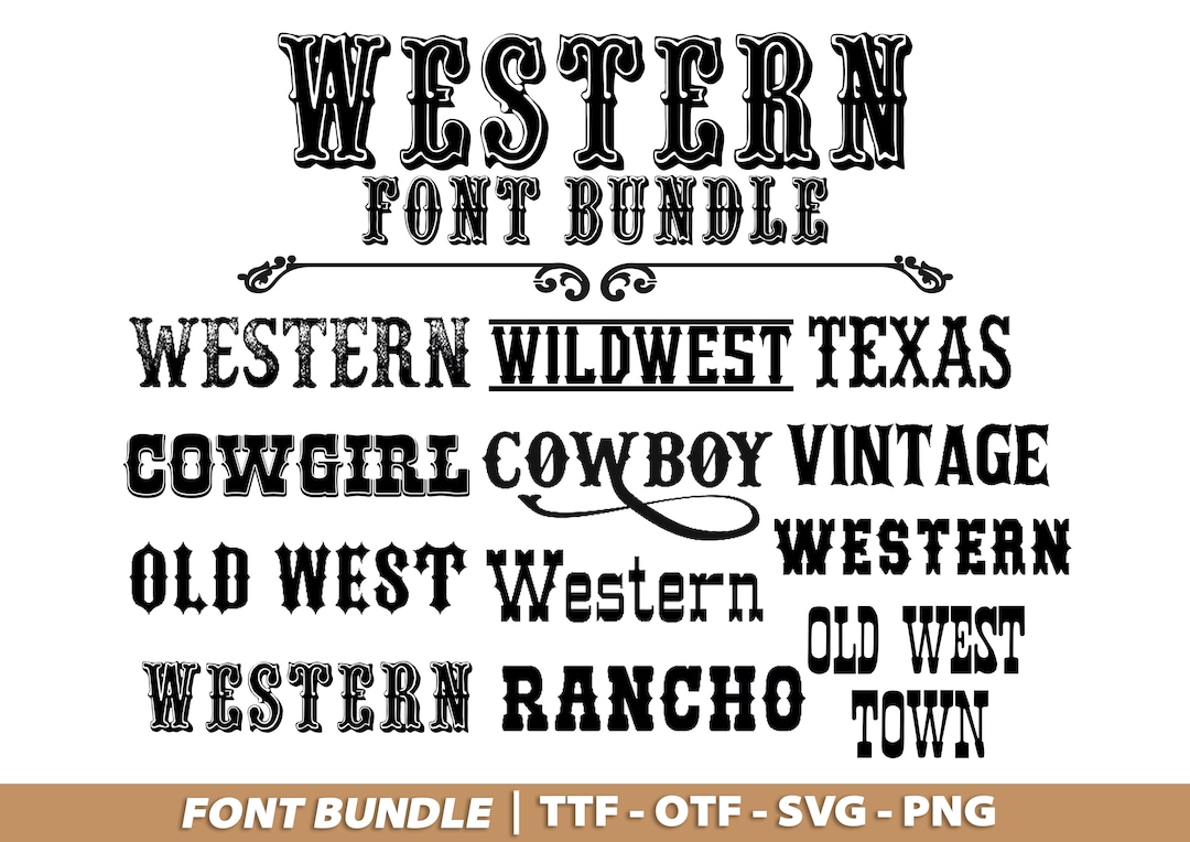 Western Font Cowboy Font Svg Old West Font Western Font Styles Old ...