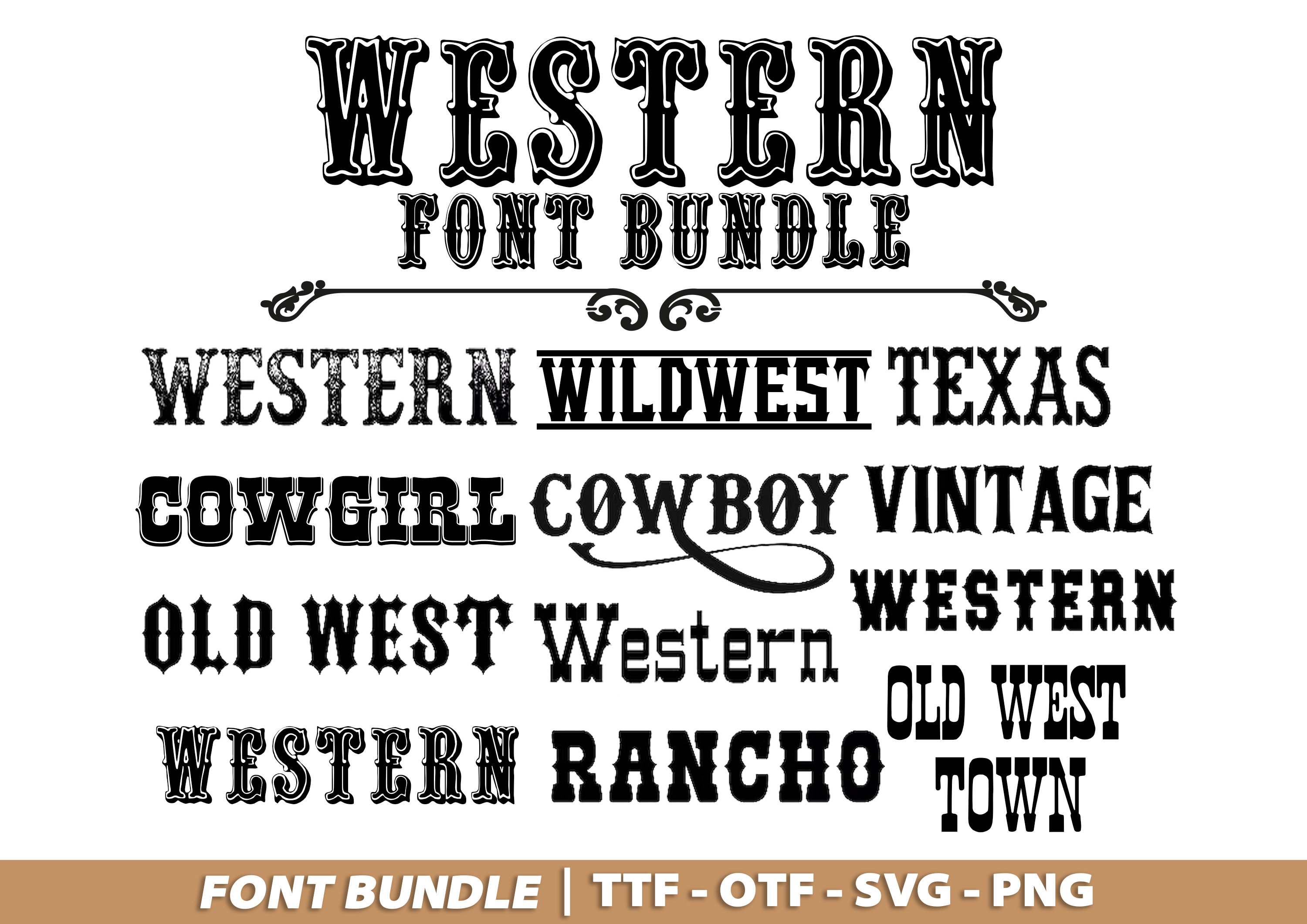 Western Fonts And Clipart