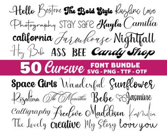 The Ultimate 5 Fonts -cartoon Font - Font Bundle Ttf Svg Heart Font ...