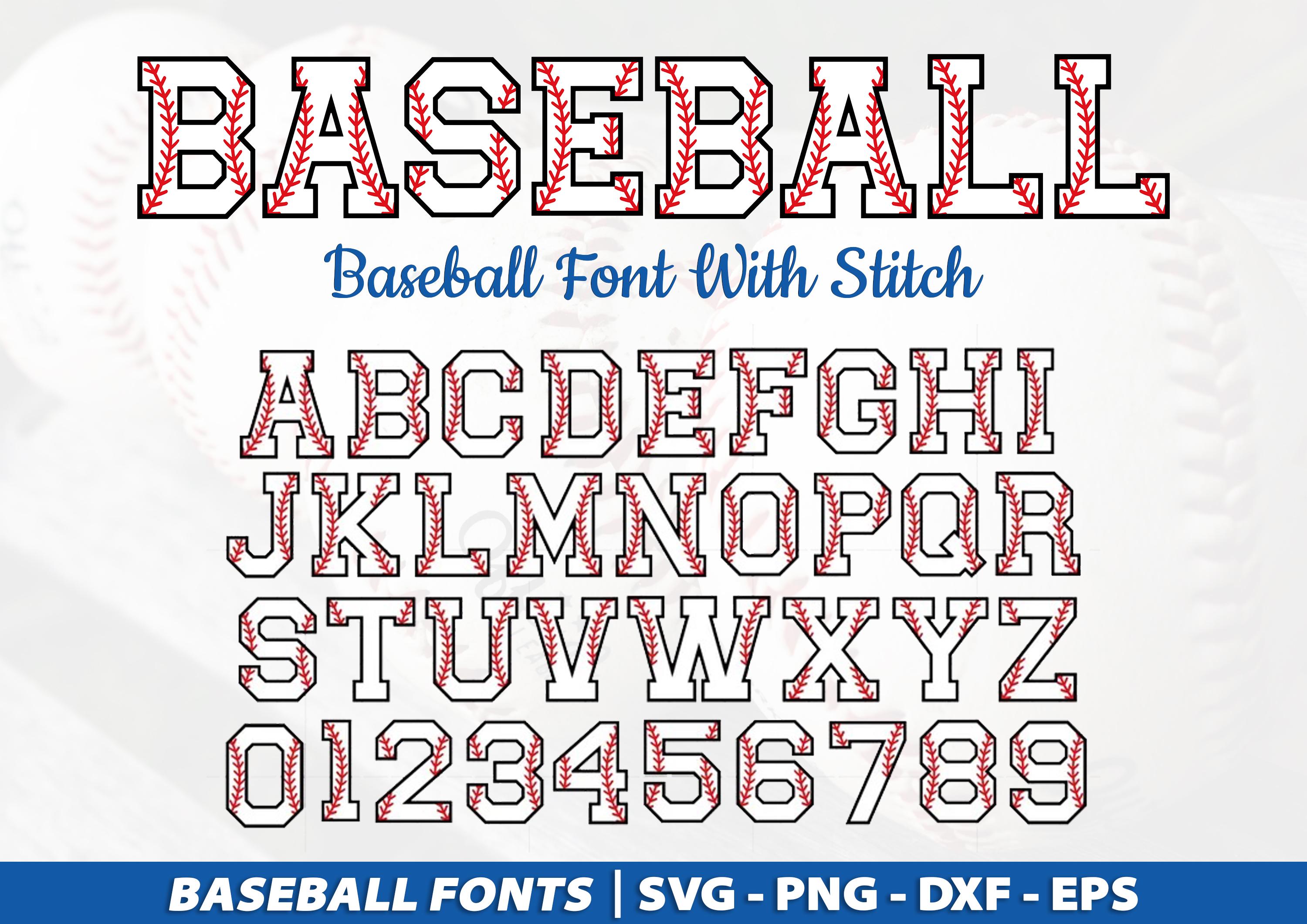 Baseball Font, Baseball Font Svg, TTF, Baseball Font With Tails ...