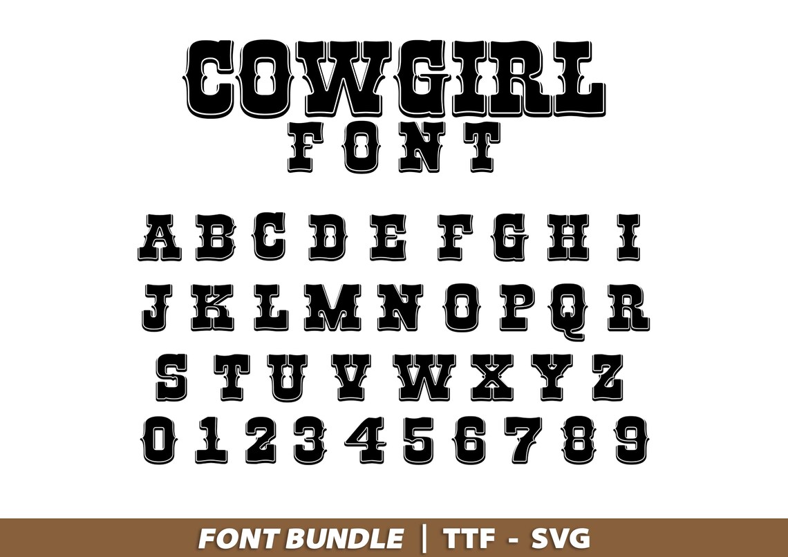 Cowboy Font Western Letters Font Cowgirl Font Western Script Country ...