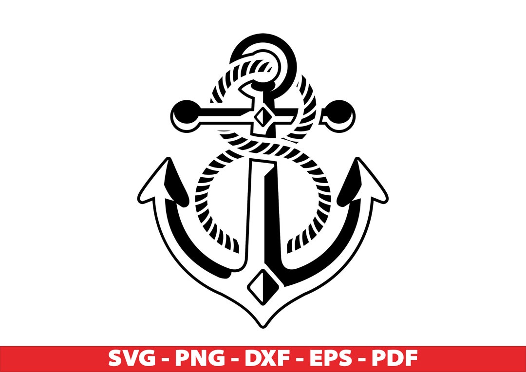 Nautical Anchor SVG Cut Files: Marine Silhouette (digital Download) - Etsy