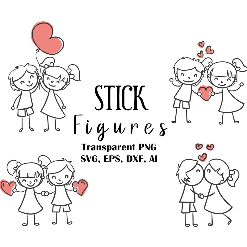 Cute Stick Figures - Etsy
